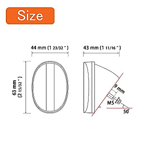 WELNENT Bicycle Rear Fender Reflector Oval CPSC/AS/BS/JIS/GB/T/CQC Warning Mudguard of Beach Cruiser Bikes