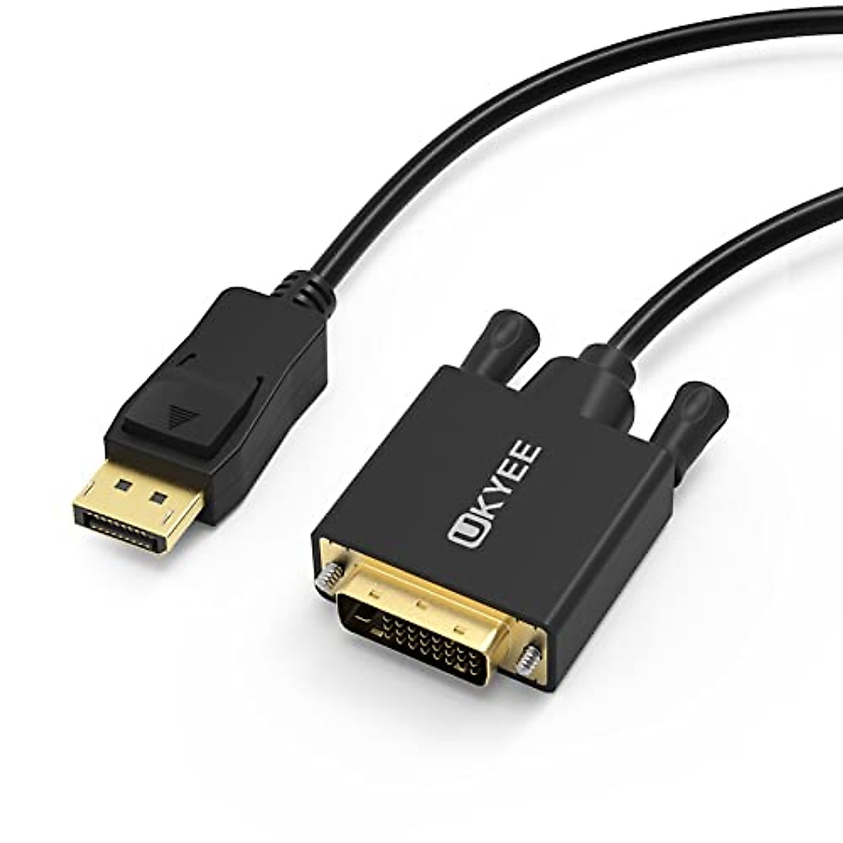 UKYEE Displayport to DVI Cable 6ft 10-Pack, Display Port (DP) to DVI Adapter Cord Male to Male Compatible with Computer,Laptop,PC,Monitor,Projector,HDTV -Black