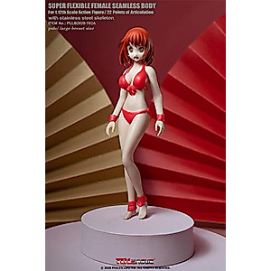 HiPlay TBLeague 1/12 Scale 6 inch Female Super Flexible Seamless Figure Body, Anime Style, Large Bust, Minature Collectible Action Figures T02A(Pale)