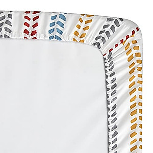 Standard Microfiber Fitted Crib Sheets for Baby Girl, Baby Boy, and Neutral, 2 Pack Crib Sheets Crib Essentials for Baby 28x52 Crib Sheets (Trucks & Arrows)