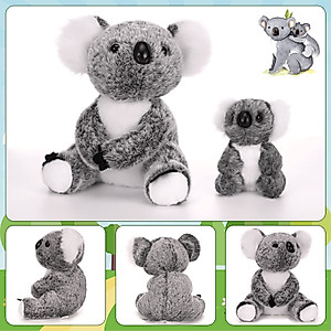 Skylety Stuffed Animal Koala Bear 2 Pieces Mum Koala Hold Little Koala Plush Toy Soft Koala Stuffed Animal Doll, 10.63 Inches and 5.12 inches