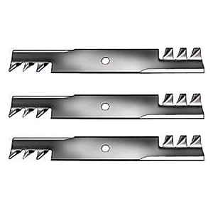 Set of 3 New Toothed Mulching Blade Fits Raptor, Fits Toro, Universal, Universal Products 74830, 74841, 74845, 74851, 74855, 74871, Titan Z 48" Models Interchangeable with 107-3192, 107-3192-03