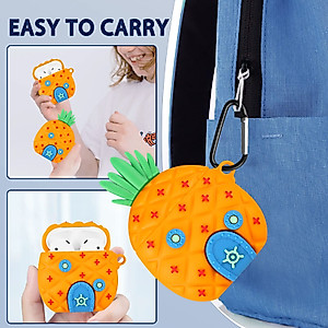 Besoar for AirPods 2&1 Case Cartoon Cute Kawaii Silicone Cases for Apple AirPod Air Pods 1/2 Design Cover Cool Unique Fashion Fun Funny Soft Coves for Girls Girly Boys(Pineapple House)