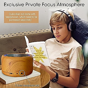 White Noise Machine,Baby Sound Machine with 6 Breathing Lights for Baby Kids Adult Sleeping & Nursery 30 Soothing Natural Sounds Timer & Memory Function Wood Grain Portable for Travel