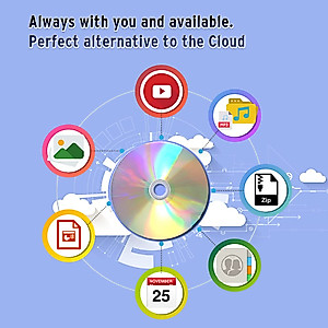 Vinpower Digital DVD-R 4.7GB 16x Silver Top Recordable Media 100 Disc Cake Box Spindle Shiny Silver Lacquer Top Premium Archival Grade Blank DVDs for Burning Video