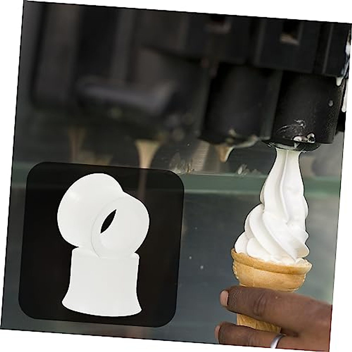 VINTORKY 2pcs Ice Cream Silica Gel White Ice Cream Maker Parts Ice Cream Sealing Ring Ice Cream Making Machine Parts Apron Accessories Component Food Equipment Ice Cream Maker Supplies