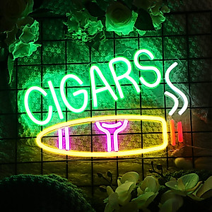 Geelin Cigarette Bar Neon Signs Lounge Decor Smoke Shop Sign Coors Banquet Light LED USB Operated Man Cave Light Decor Accessories for Men Home Bar Hotel Party Decor