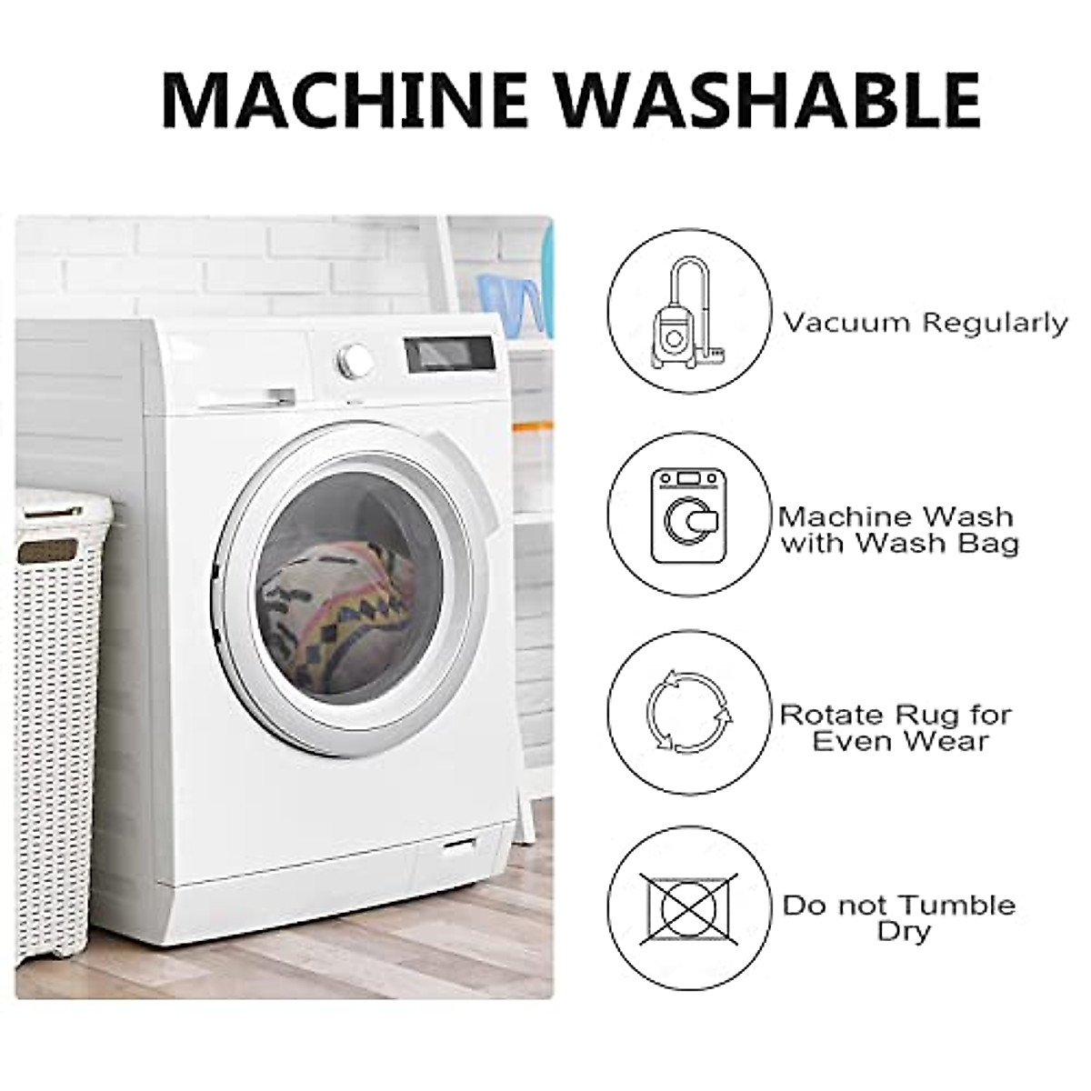 Inbathgic Evil Eye Round Rug for Bedroom,2' Diameter Non-Slip Washable Boho Bathroom Rugs,Soft Velvet Small Rug Distressed Throw Rug Floor Carpet for DoorMat Bedroom Living Room Entryway Nursery Decor