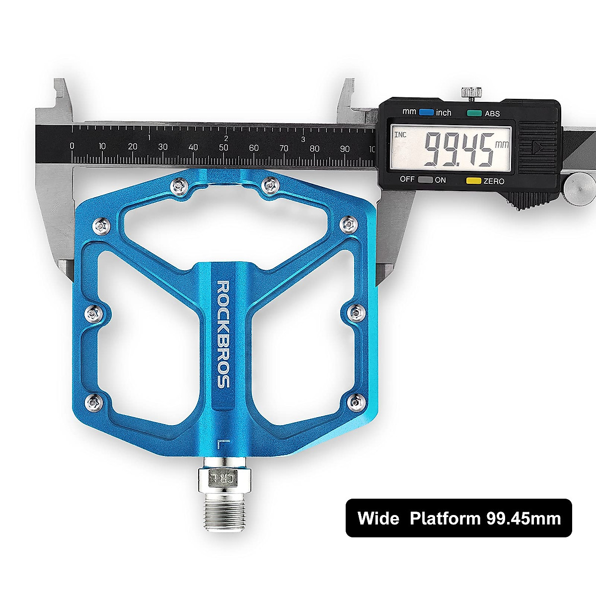 ROCKBROS Mountain Bike Pedals MTB Pedals Bicycle Flat Pedals Aluminum 9/16" Sealed Bearing Lightweight Platform for Road Mountain BMX MTB Bike