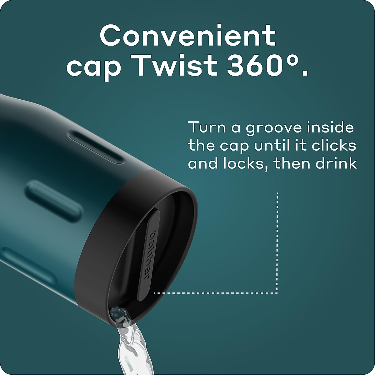 BOBBER 12 oz Stainless Steel Insulated Coffee Mug with Lid 100% Spill-Proof Commuter Mug for Car Cup Holder Dishwasher Safe Thermal Mug for Men, Women, Keeps Hot for 6 Hours (Teal)