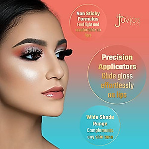 Juvia's Place Lip Gloss Reflect Kiss Me,Soft Rosy Baby Pink,Smooth and Creamy, Long Lasting Non-Sticky, Luscious High Shine Glow,16 oz,