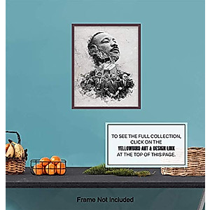 Dr Martin Luther King, MLK, Civil Rights Art - African American Wall Decor, Decoration for Living Room, Bedroom, Office - Gift for Black History Month - UNFRAMED Black Lives Matter Poster Print Photo