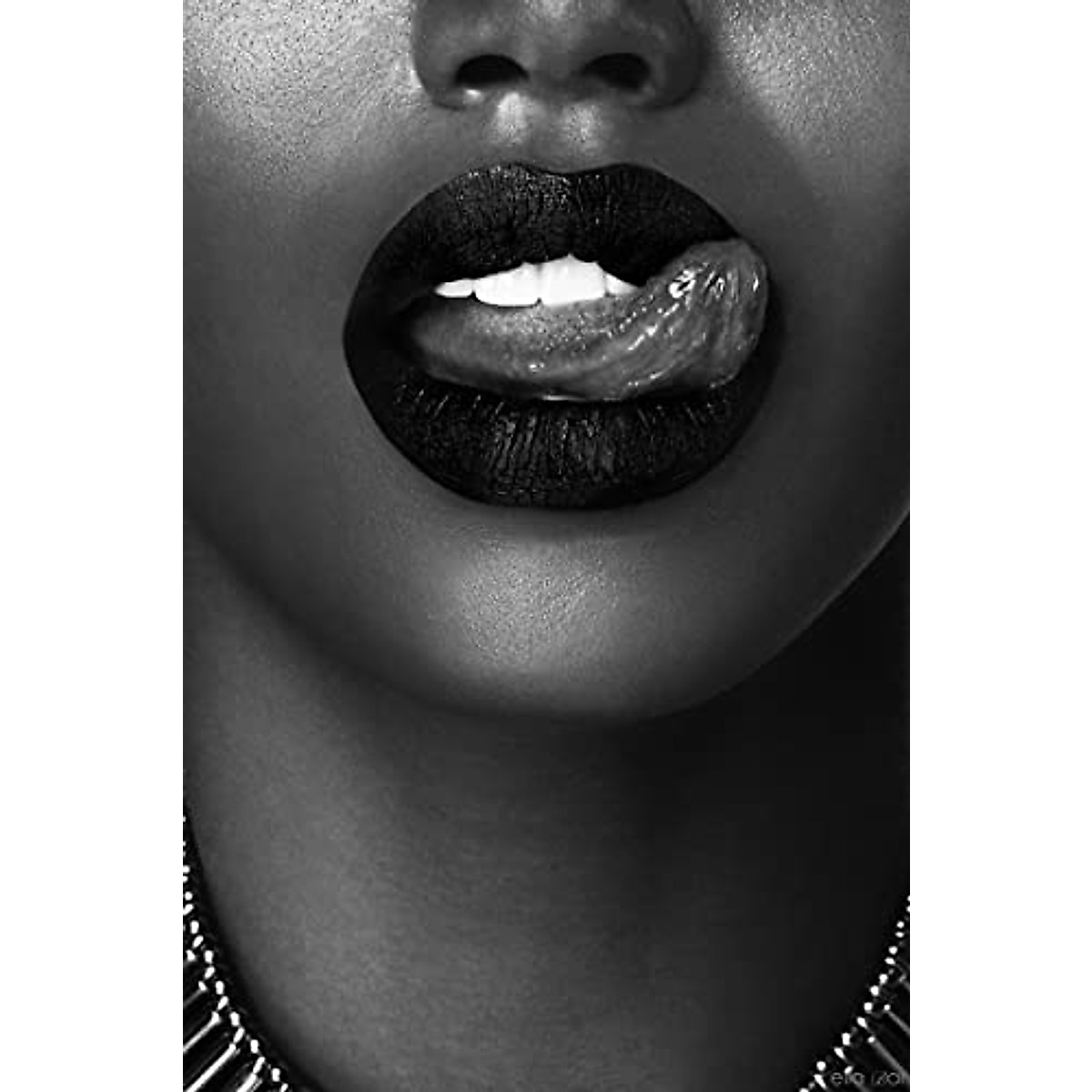 Woman's lips 24x36 inch Metal Print Fine Art photography by Ella Bar Photography. (Matte finish, 32x48 in)