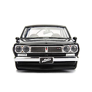 Jada Toys Fast & Furious 1:24 Brians's Nissan Skyline 2000 GT-R Die-cast Car, Toys for Kids and Adults (JA99686) , Black