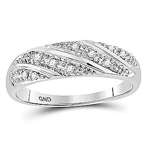 Sizes - L = 4.5, M = 10.5 - 14k White and Yellow 2 Two Tone Gold Mens and Ladies Couple His & Hers Trio 3 Three Ring Bridal Matching Engagement Wedding Ring Band Set - Round Diamonds - Princess Shape Center Setting (1/4 cttw) - Please use drop down menu t