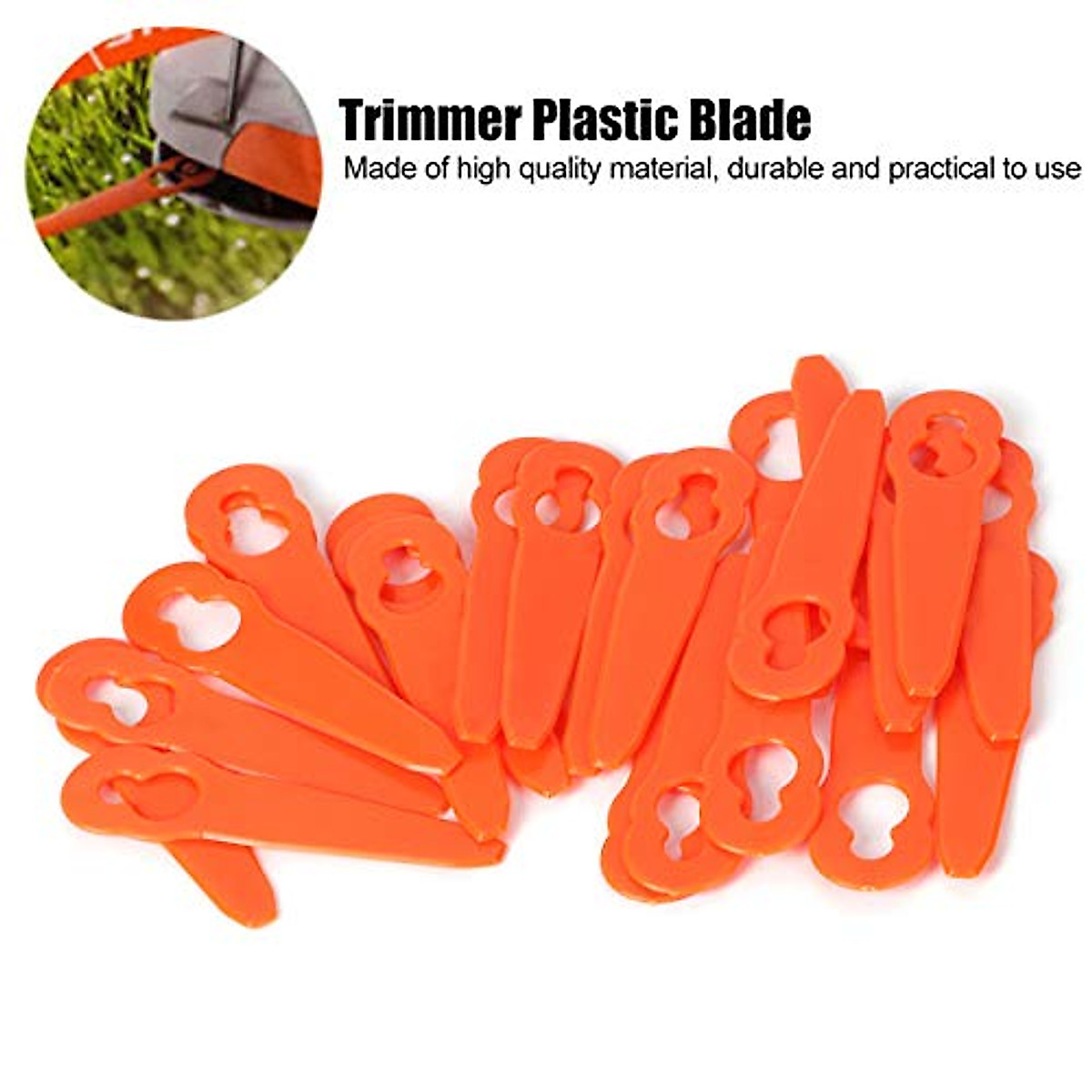 Gavigain 24PCS Blade, String Trimmer Head Blades Replace Plastic Cutter Blades Replacement Wacker Head Blades Fits Lawn Mower Trimmer Blades Accessories for Cordless Grass Trimmer