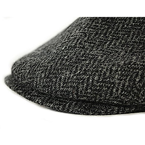 Irish Touring Cap Made in Ireland Fitted Slim Fit Genuine Tweed Charcoal S