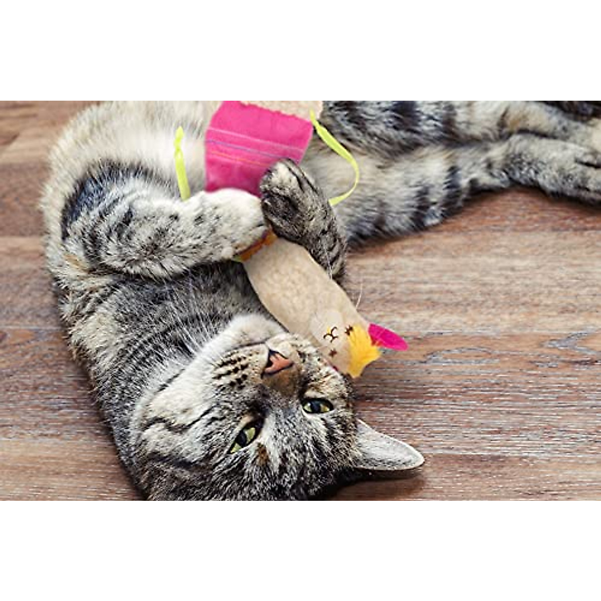 SmartyKat Leggy Llama Kicker Plush Catnip Cat Toy - White/Pink, One Size