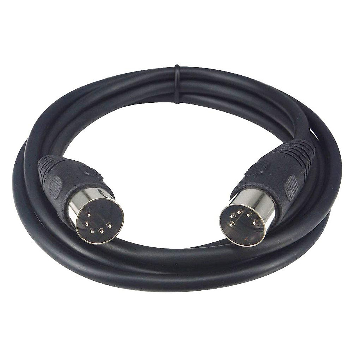 YOTENKO 5 pin MIDI Splitter Cable Black with Keyed 5-pin DIN Connector Molded Connector Shells HIMI Cable- 4.92 Feet /1.5 Meters