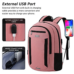 MAXTOP Laptop Backpack Business Computer Backpacks with USB Charging Port College School Bookbag Fits Laptop up to 16 inch