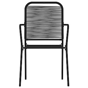 WHOPBXGAD 7 Piece Patio Dining Set Rattan Chair,Gardens Patio Furniture,Oak Patio Furniture Set,Sui for Gardens, lawns, terraces, poolsides, patios,Black