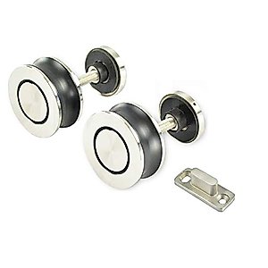 DIYHD Stainless Steel Ceiling Mount Sliding Barn Door Concentric Circles Roller Set