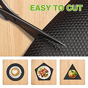 Shelf Liners for Kitchen Cabinets, 17.7''x78.7'' Non Adhesive Drawer Liners for Cupboard,EVA Material Non Slip Black Shelf Liners, Waterproof Mat for Drawers, Shelves, Pantry