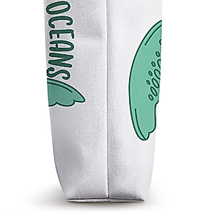 Turtle With Earth save our oceans save our future Tote Bag