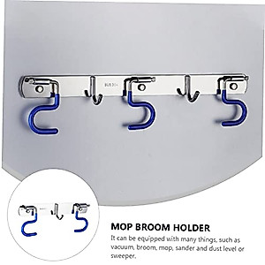 GRIRIW 1pc Broom Holder Garden Tool Organizer Viscose Hook Multi Tool Broom Mounted Mop Holder Wall Mounted Organizer Multipurpose Tool Wall Mounted Broom Organizer 304 Stainless Steel