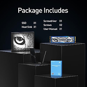 MOVE SPEED XB5000 1TB SSD for PS5 with Heatsink, PCIe 4.0 NVMe M.2 Internal Solid State Drive - Up to 5000MB/s, 3D NAND Storage Expansion Hard Drive Compatible with PS5, Desktops and Laptops