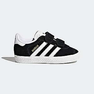 adidas Originals Kids Gazelle CF I Black/White/White 7 Toddler M