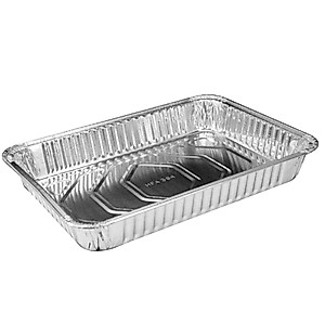 Handi-Foil 13" x 9" Oblong Aluminum Foil Disposable Cake Pan - REF # 394 (Pack of 12)