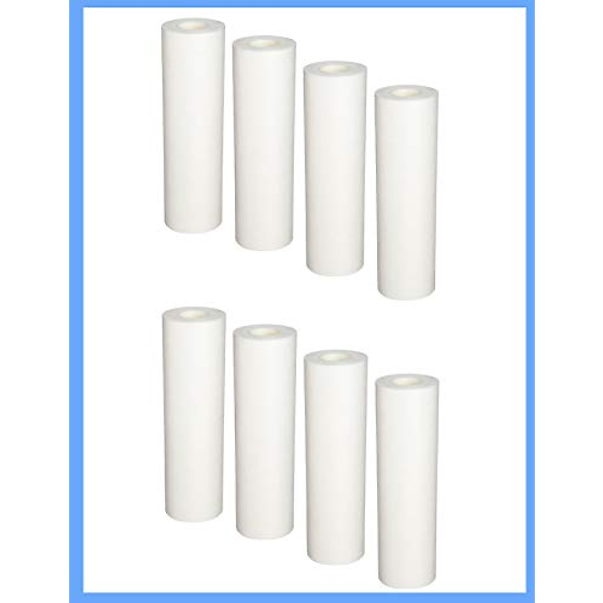 CFS COMPLETE FILTRATION SERVICES EST.2006 8-Pack Replacement GE GXWH04F Polypropylene Sediment Filter - Universal 10-inch 5-Micron Cartridge for GE HOUSEHOLD PRE-FILTRATION SYSTEM