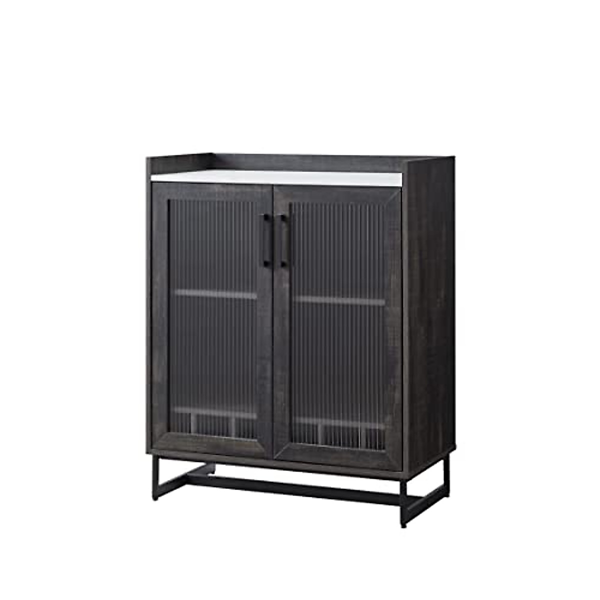 Home Source Accent Server Glass Black