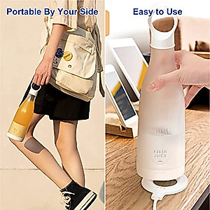 Portable Blender, Personal Blender for Shakes and Smoothies with USB Rechargeable Mini Fruit Juice Mixer, Personal Size Blender for Shakes and Smoothies Mini Juicer Cup Travel 450ML