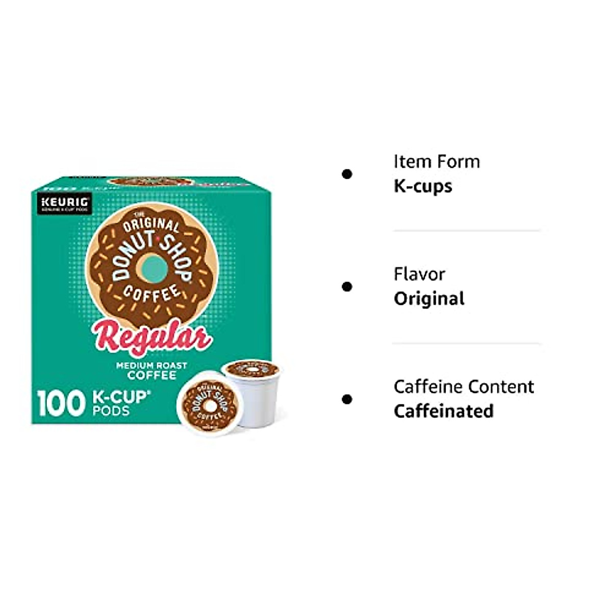 The Original Donut Shop Regular Keurig K-Cup Pack, (100 K-Cups)