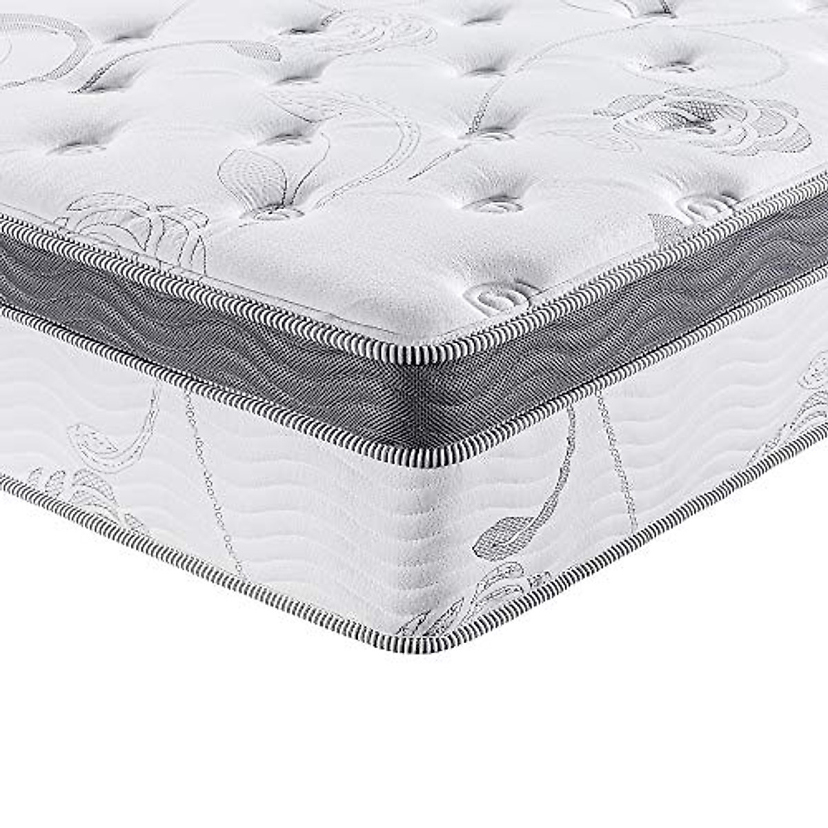 Olee Sleep 12 in Pegasus Euro Box Top Spring Mattress Queen 12SM01Q