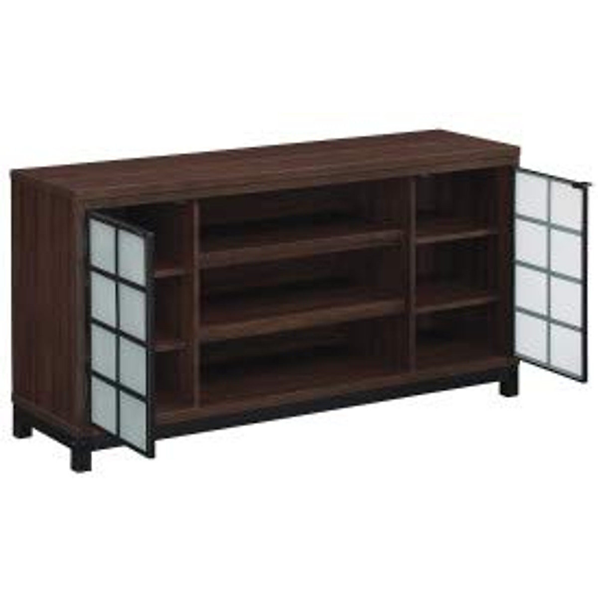 Twin Star Home 55" Uptown Uptown Loft TV Stand for Up to 60" TV - Saw Cut Espresso, TC55-6490-PD01