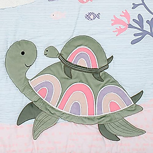 Lambs & Ivy Sea Dreams 3-Piece Dolphin/Turtle Nautical Baby Crib Bedding Set