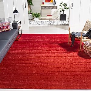 SAFAVIEH Adirondack Collection Area Rug - 8' x 10', Red & Grey, Modern Ombre Design, Non-Shedding & Easy Care, Ideal for High Traffic Areas in Living Room, Bedroom (ADR113Q)