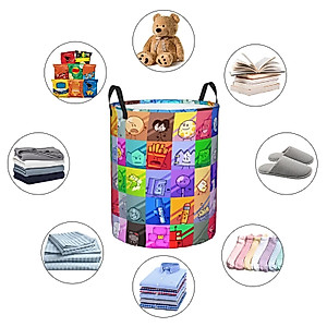 SHELLCELL Large Laundry Hamper, Bfdi-Battle for Dream Collapsible Laundry Basket With Handles, Tall Storage Basket For Blanket, Toys, Dirty Clothes In Living Room, Bedroom, Bathroom, Nursery, Medium
