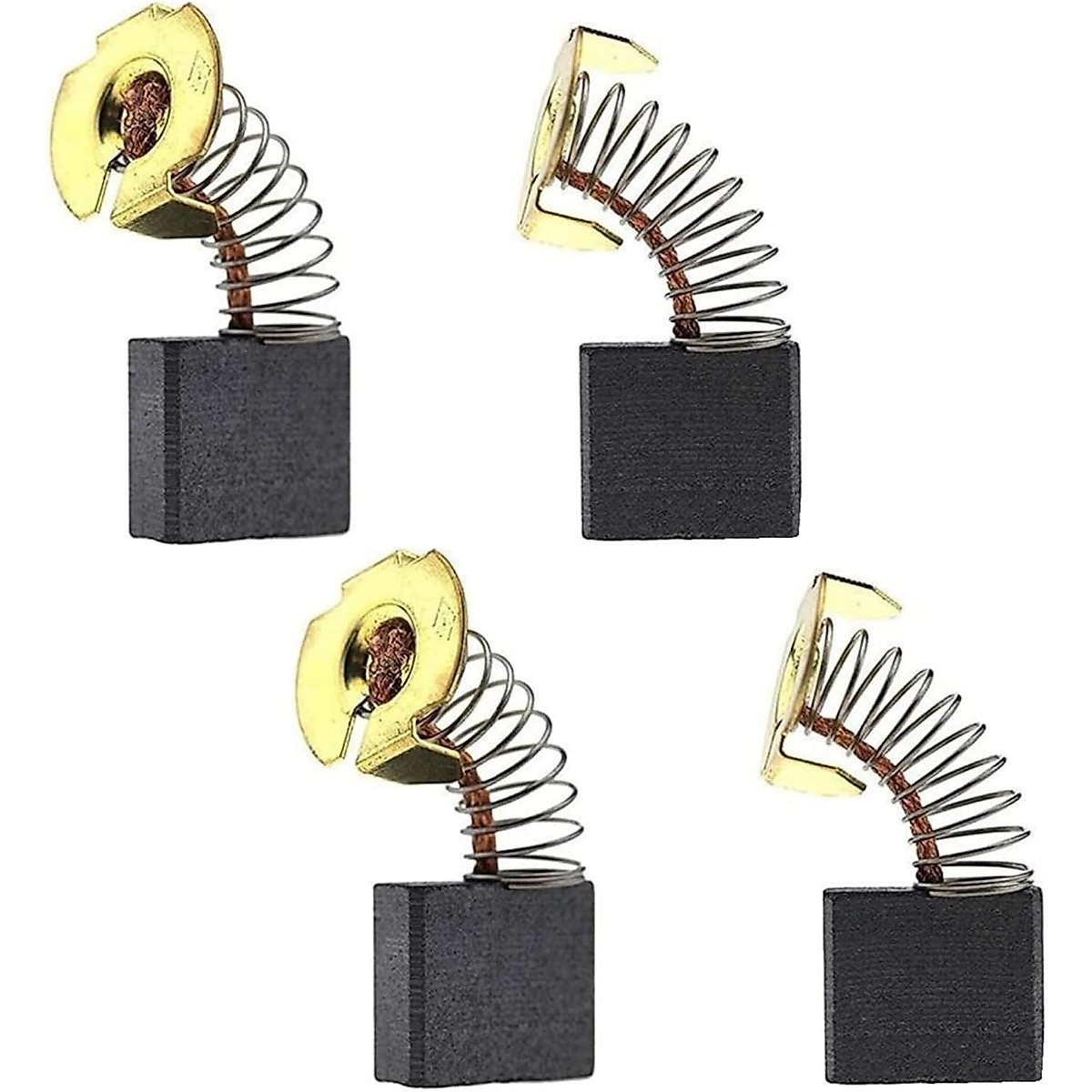PAOSDKSUI (4/pack) CB204 Carbon Brush fist For Makita GA7021 Powertools - With Automatic Stop, Spring, Cable and Connector - Replaces 191953-5, 191957-7, CB-203 & CB-20 (0.28 * 0.71 * 0.63 inch)