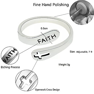 Black Faith Ring Jewelry Cross Gifts