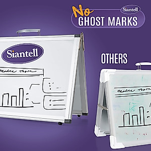 Small Dry Erase White Board – Magnetic Desktop Whiteboard - 16x12 inch 4 Sides Portable Whiteboard for Kids - Tabletop Mini Easel with Cover Bag for Office Desk, Students, Teachers