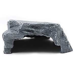 MACGOAL Reptile Rock Hideout Reptile Rock Hide Cave Reptile Hide Away Turtle Hideout for Gecko Bearded Dragon Small Tortoise Lizards Fish Amphibians