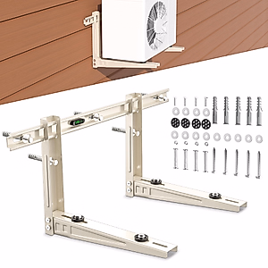 Toutgood Outdoor Mini Split Wall Mounting Bracket, Heavy-Duty Wall Bracket for 7000 Btu to 12000 Btu Ductless Mini Split Air Conditioner AC Heat Pump Systems , Max 400 Lb Capacity
