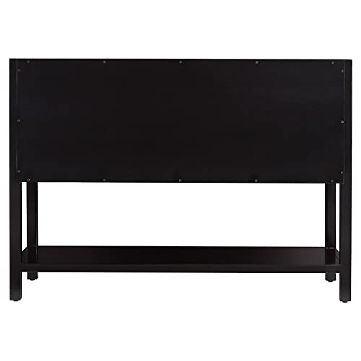 Signature Hardware 953330-48-RUMB-0 Robertson 48" Free Standing Single Vanity Cabinet Set with Mahogany Cabinet, Quartz Vanity Top and Rectangular Undermount Sink - No Faucet Holes