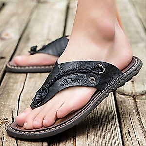 IGxx Flip Flops Thong Sandals for Men Women Casual Solid Slippers Outdoor Slides for Summer Beach Black