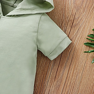 CBNRLOPOP Infant Newborn Baby Boys Girls Dinosaur Halloween Christmas Hoodie Romper Onesie Jumpsuit Outfits(Green, 3-6Months)