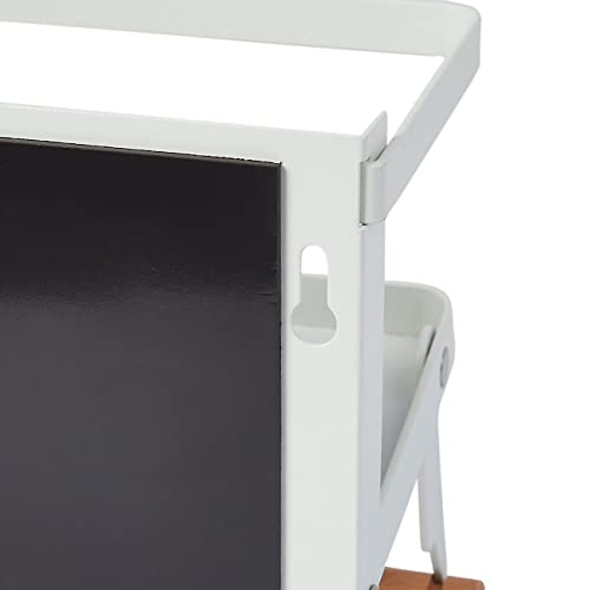 Household Essentials Metal Magnetic Spice Rack with Paper Towel Holder, White